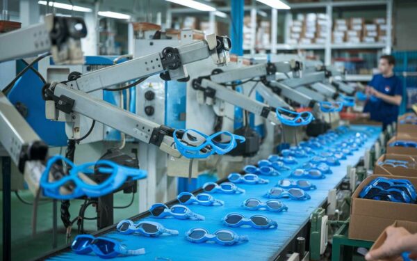 Manufacturing Details Inside Swimming Goggles Factory